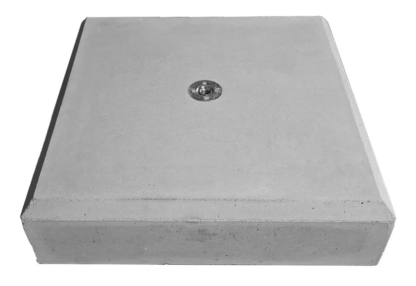 Voetplaat 30x30x8 met schroefhuls M10 – Betonfabriek.nl